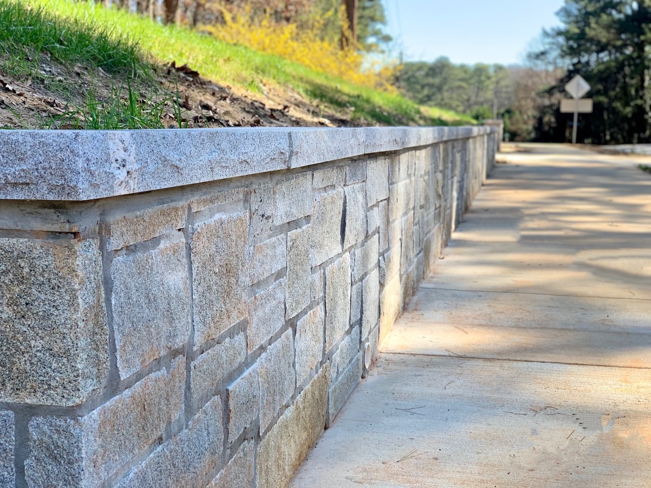 Granite Retaining Walls line Trail on Hugh Howell Road – Friends of ...